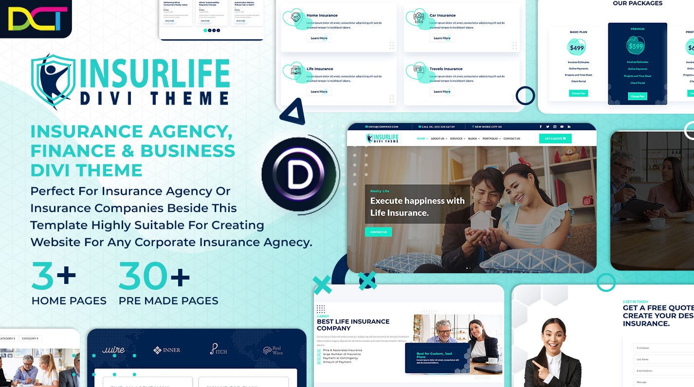 Divi Insurlife Agency Theme | Divi-Childthemes.com