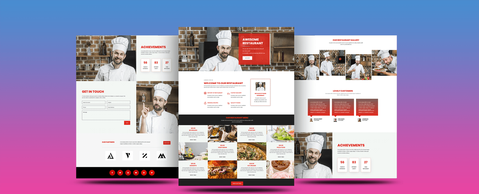 Free Divi Restaurant Layout For Food Business | Divi-childthemes.com