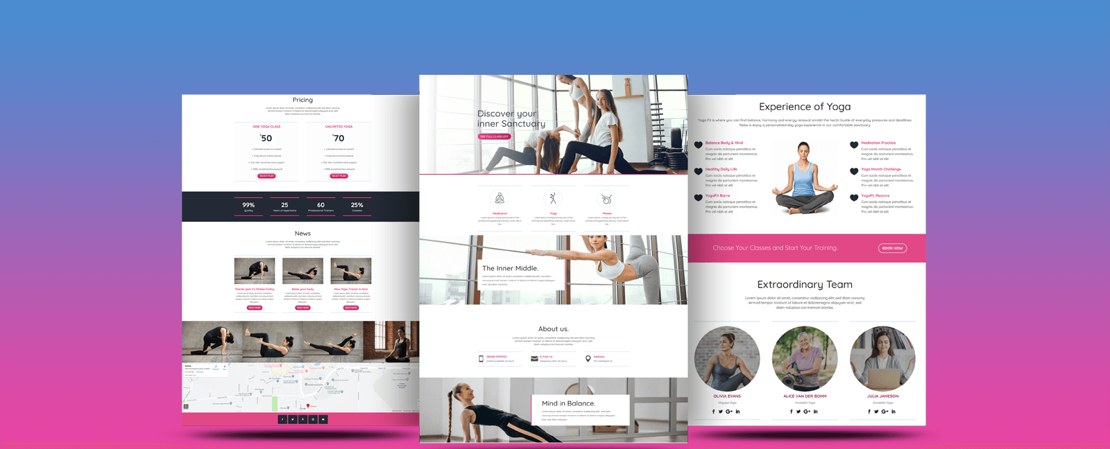 Divi Free Yoga Layout Get it Now ! | Divi-childthemes.com
